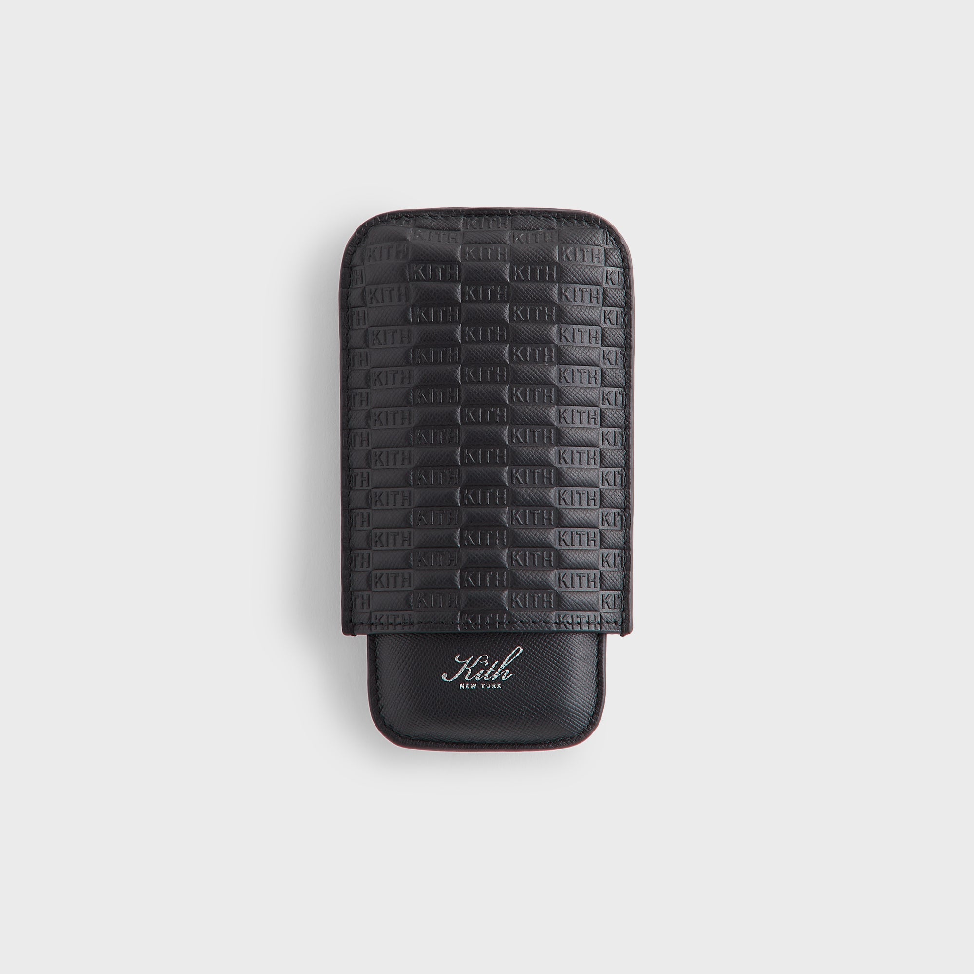 Kith Monogram Saffiano Leather Cigar Case - Black – Kith UK